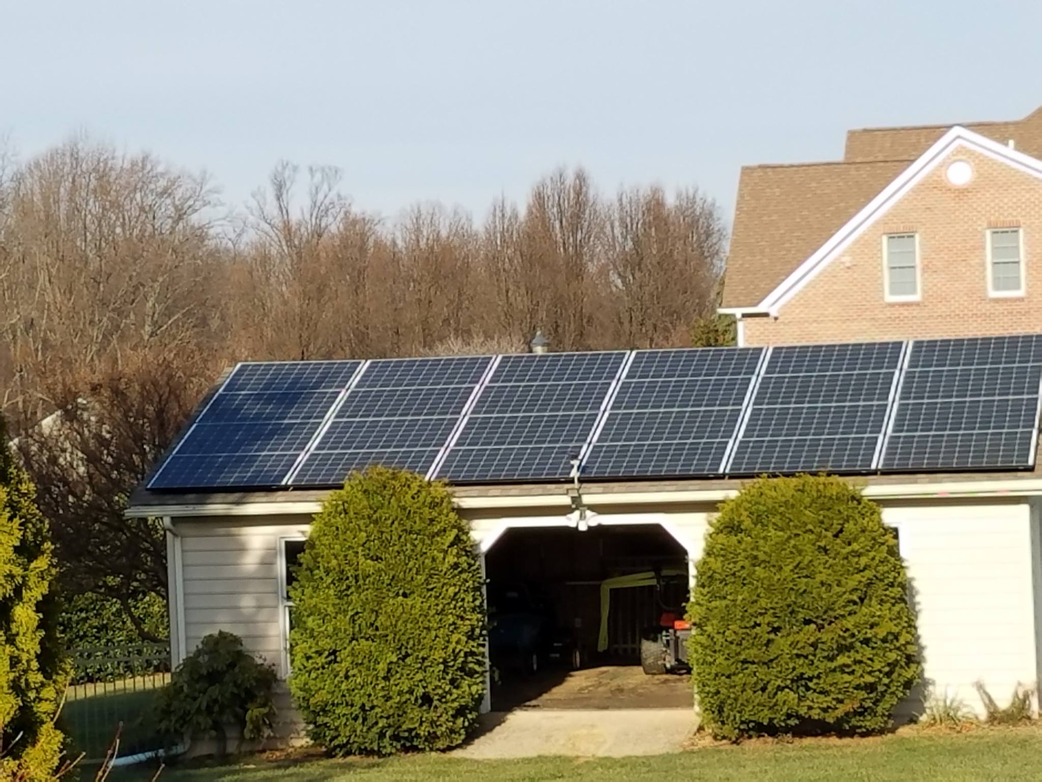 Residential Solar Panels Installed on Forest Hill Maryland Garage Roof ...